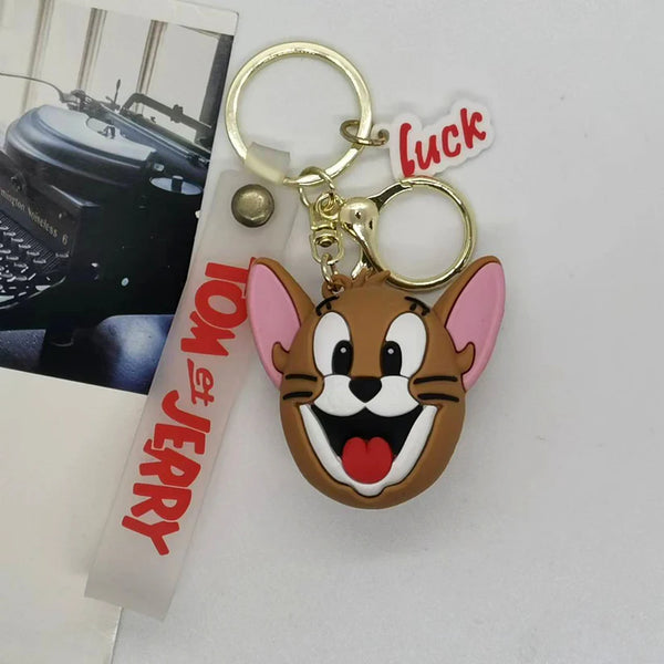 Buy Online Jerry Head Rubber Keychain with Tom & Jerry Strap – Drakon ...