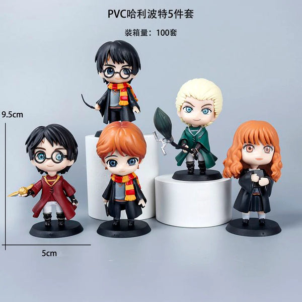 Buy Online Magic School Wizard Trio 5‑Piece Chibi PVC Figure Set ...
