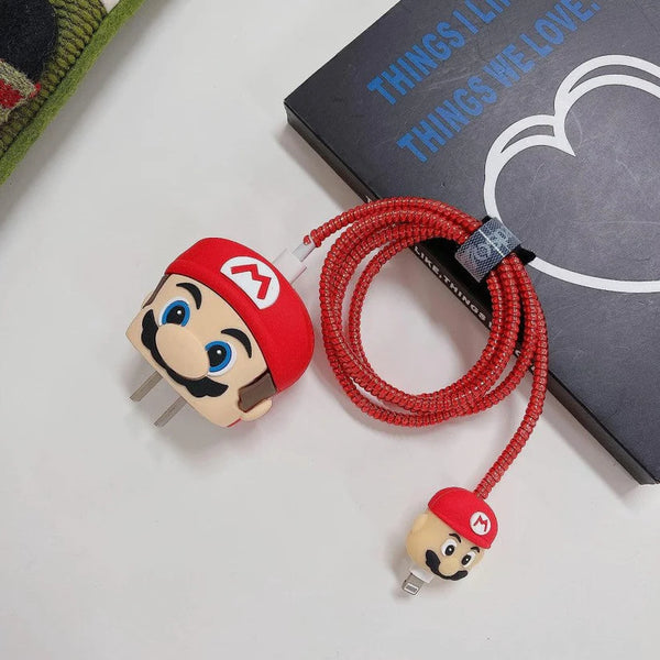 Buy Online Super Mario 20W iPhone Charger Cover & Cable Protector Set ...